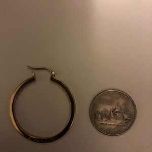 Coach | Jewelry | Coach Silver Hoop Earring | Poshmark